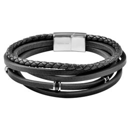 Adelia&acute;s Armband ADELIA&acute;S "Unisex Armband &ndash; Lederarmband aus Leder 19 cm", schwarz, Armb&auml;nder, Damen, 19cm, Leder, Armband, Perfekt als Geschenk f&uuml;r besondere Menschen