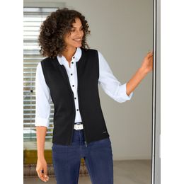 Strickweste Casual Looks, Damen, Gr. 44, schwarz, 50% Baumwolle, 50% Polyacryl, unifarben, Westen Strickweste