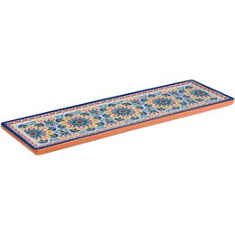 Tablett APS "Arabesque", orange (terrakotta), B:16,2cm H:2cm L:53cm, Melamin, Tabletts, Terrakotta-Optik, sp&uuml;lmaschinengeeignet