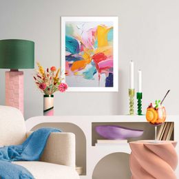 Bild mit Rahmen Reinders "Paint Colourful", bunt (farbe bild(er): bunt), B:30cm H:40cm T:1,6cm, Holzwerkstoff, Bilder