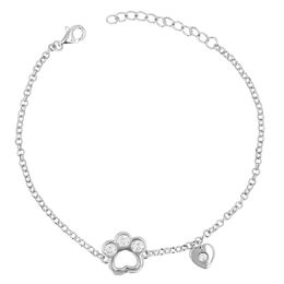 Adelia&acute;s Armband ADELIA&acute;S "Damen Armband &ndash; Herz aus 925 Silber mit Zirkonia 17 cm", silber, Armb&auml;nder, Damen, 17cm, Silber 925 (Sterlingsilber), Armband, Perfekt zum Verschenken an besondere Menschen