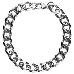 Armband Jacques Charrel "Panzerarmband Look, Edelstahl", Damen, Gr. 21cm, Edelstahl, silber, Armb&auml;nder Armband