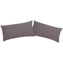 Kissenbez&uuml;ge OTTO HOME "Cremona2", grau (anthrazit), B:40cm L:80cm, Jersey, Obermaterial: 100% Baumwolle, Kissenbez&uuml;ge, Kissenbezug in diversen Gr&ouml;&szlig;en, STANDARD 100 by OEKO-TEX zertifiziert