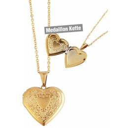 Adelia&acute;s Kette mit Anh&auml;nger ADELIA&acute;S "Damen Edelstahl Halskette mit Anh&auml;nger", gold, Halsketten, Damen, unbekannt, Edelstahl