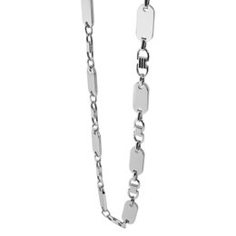 Adelia&acute;s Kette ohne Anh&auml;nger ADELIA&acute;S "Unisex Halskette &ndash; Plattenkette aus Edelstahl 55 cm", silber, Halsketten, Damen, 55cm, Edelstahl, Zum Verschenken an Menschen, die Ihnen am Herzen liegen
