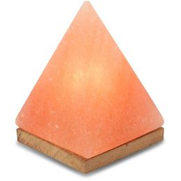 WAGNER LIFE DESIGN Salzkristall-Tischlampe "Pyramide", orange, &Oslash; 12,5cm H: 17,5cm, 1 Stk., Leuchten, Handgefertigt - jeder Stein ein Unikat, H: ca. 17,5 cm