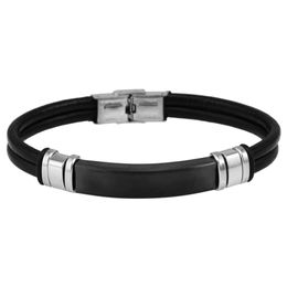 Adelia&acute;s Armband ADELIA&acute;S "Unisex Armband aus Leder 21 cm", schwarz, Armb&auml;nder, Damen, 21cm, Leder, Armband, Sch&ouml;ne Geschenkidee zum Jubil&auml;um
