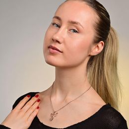 Adelia&acute;s Kette ohne Anh&auml;nger ADELIA&acute;S "Damen Halskette mit Anh&auml;nger &ndash; Engel aus Edelstahl", gold, Halsketten, Damen, 45cm, Edelstahl, Perfekt als Geschenk f&uuml;r besondere Menschen