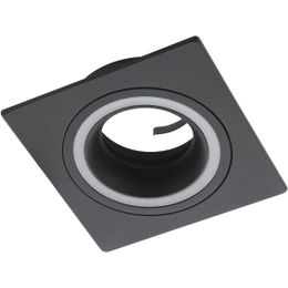 Eglo Deckenleuchte "CAROSSO", schwarz, H: 2,5cm, 1 Stk., Leuchten, Deckenleuchte aus Alu - exkl. GU10 - 35W, Deckeneinbaustrahler Einbaustrahler