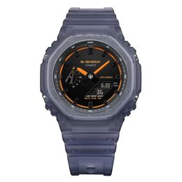 Chronograph Casio G-SHOCK, blau, orange, schwarz, Armbanduhren, Herren, Chronograph, Quarzuhr, Armbanduhr, Herrenuhr, analog, digital