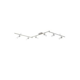 JUST LIGHT Deckenleuchte "MAX LED", silber (silberfarben), 6, 1 Stk., Leuchten, wechselbares LED Leuchtmittel, Deckenspot Deckenstrahler