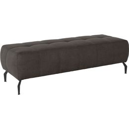 Hocker DOMO collection "Trento, mit Kufenfu&szlig; oder Einzelfu&szlig;", braun (espresso), B:153cm H:45cm T:62cm, Luxus-Microfaser (100% Polyester);Struktur fein (100% Polyester);Struktur weich /Chenille-Optik (70% Polyacryl, 30% Polyester), Hocker, Polsterhocker, Fu&szlig;h&ouml;he passend f&uuml;r g&auml;ngige Saugroboter