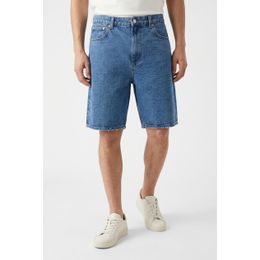 Only & Sons Shorts ONLY & SONS "ONSFADE PIM DNM SHORTS BOX", Herren, Gr. L, N-Gr, medium blau denim, Web, Obermaterial: 100% Baumwolle, unifarben, straight fit knielang, Hosen Shorts