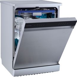 Hanseatic Standgeschirrsp&uuml;ler "HG6085B14U7609WS", Energieeffizienz: B (A-G), silber (silberfarben), B:60cm H:85cm T:60cm, Geschirrsp&uuml;ler, inkl. 3 Jahre Herstellergarantie