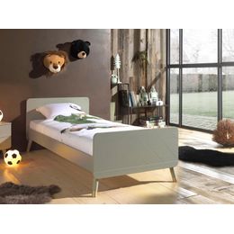 Jugendbett Vipack "Billy, Einzelbett 90/200, inkl. Rolllattenrost, modernes Design", gr&uuml;n (olive gr&uuml;n), B:95cm H:73,5cm L:203,6cm, Betten, Jugendbett, universell einsetzbar, verschiedene Farben zur Wahl