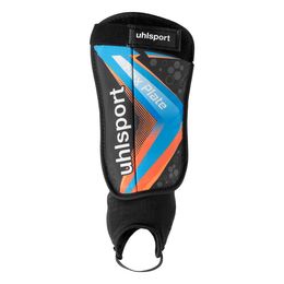 Schienbeinschutz Uhlsport "Schienbeinsch&uuml;tzer Flex Plate" Gr. XXS, schwarz (schwarz, fluo orange, cyan), Protektoren, XXS