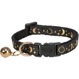 Trixie Katzenhalsband schwarz mit Mond und Sternen
