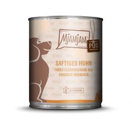 MjAMjAM purer Fleischgenuss - Huhn pur Hunde-Nassfutter getreidefrei 6x800g