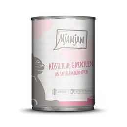 MjAMjAM Garnelen an saftigem H&uuml;hnchen Katzen-Nassfutter getreidefrei 6x400g