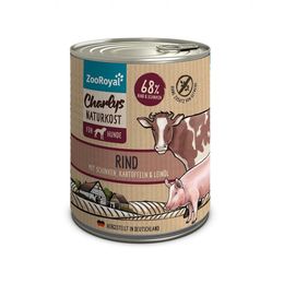 ZooRoyal Charlys Naturkost Rind, Schinken, Kartoffeln & Lein&ouml;l Hunde-Nassfutter getreidefrei 800g