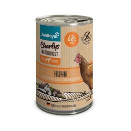 ZooRoyal Charlys Naturkost Huhn, Kartoffeln & Sonnenblumen&ouml;l Hunde-Nassfutter Mono-Protein 400g