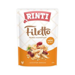 Rinti Filetto Huhn & H&uuml;hnchen in Jelly Hunde-Nassfutter hohe Akzeptanz 24x100g