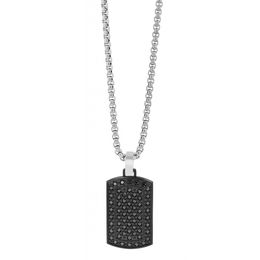 Adelia&acute;s Kette mit Anh&auml;nger ADELIA&acute;S "Unisex Edelstahl Halskette mit Anh&auml;nger", schwarz, Halsketten, Damen, unbekannt, Edelstahl