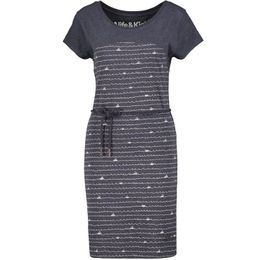 alife and kickin Blusenkleid ALIFE & KICKIN "Damen ClarinaAK B Sommerkleid, Kleid", Damen, Gr. XL, Normalgr&ouml;&szlig;en, blau (marine melange), 65% Baumwolle, 35% Polyester, Kleider Blusenkleid