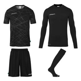 Sportanzug Uhlsport "Torwart-Sets Prediction Kids", Jungen, Gr. 164, schwarz, Obermaterial: 100% Polyester Pol. recyc.., Sportanz&uuml;ge