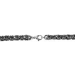 Adelia&acute;s Kette ohne Anh&auml;nger ADELIA&acute;S "Damen Halskette &ndash; K&ouml;nigskette aus Edelstahl 60 cm", schwarz (silber), Halsketten, Damen, 60cm, Edelstahl, Ideal zum Verschenken &ndash; schlicht und stilvoll