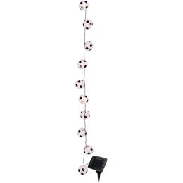 N&auml;ve N&Auml;VE Lichterkette "Japanballon-20er-Solar-Lichterkette", schwarz (schwarz, wei&szlig;), Dioden 20 Stk., Gesamtl&auml;nge 0,58m, Lichterketten, Fu&szlig;ball, Material: Polyester, Metall, Kunststoff, Farbe: wei&szlig;/schwarz, Lichterkette