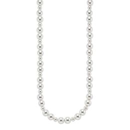 Edelstahlkette Bruno Banani "Schmuck Geschenk", edelstahlfarben, wei&szlig;, Halsketten, Herren, Edelstahl, L: 50, Edelstahlkette, mit Achat und Muschelkernperle