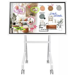 Samsung Flip WM65FX Flipchart 164 cm 65 Zoll inkl. Neomounts MOVE go Flip FL50-515WH1 Rollwagen