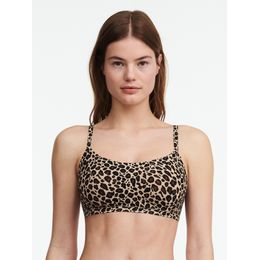 Bustier Chantelle "SOFTSTRETCH", Damen, Gr. M/L, N-Gr, leopard print, Obermaterial: 80% Polyamid, 20% Elasthan, BHs Bustier, ohne B&uuml;gel, Animal Print