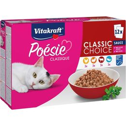 Vitakraft Po&eacute;sie Classique in Sauce Katzen-Nassfutter ohne Getreide, Zuckerzusatz 12 x 85g