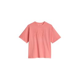 Marc O'Polo T-Shirt MARC O'POLO "mit geh&auml;kelter Logo-Applikation", Jungen, Gr. 140, rot, Obermaterial: 100% Baumwolle, unifarben, relaxed fit, Rundhals, Shirts T-Shirt