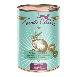 Terra Canis getreidefrei Kaninchen mit Zucchini Hunde-Nassfutter getreidefrei 6x400g