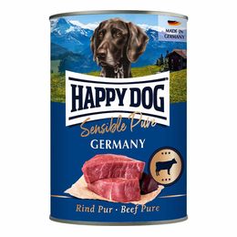Happy Dog Sensible Pure Germany (Rind) Hunde-Nassfutter getreidefrei 6x400g
