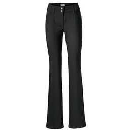 Bootcuthose Heine, Damen, Gr. 21, Kurzgr&ouml;&szlig;en, schwarz, 48% Baumwolle, 45% Polyester, 7% Elasthan, Miedereinsatz:15% Elasthan, 85% Polyamid, unifarben, lang, Hosen