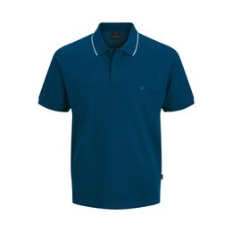 Jack & Jones Poloshirt JACK & JONES JUNIOR "JPRBLAWESTON SS POLO JNR", Jungen, Gr. 128, estate blau detail:contrast, Single Jersey, Obermaterial: 100% Baumwolle, unifarben, regular fit normal, ohne Ausschnitt, gerader Abschluss, Shirts, Baumwolle, regular fit