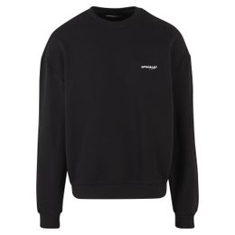 Rundhalspullover "Upscale by Mister Tee Upscale Core EMB Oversize Crewneck", Herren, Gr. L, schwarz, 100% Baumwolle, UPSCALE BY MISTER TEE, mehrfarbig, oversize, Rundhals, Pullover Rundhalspullover