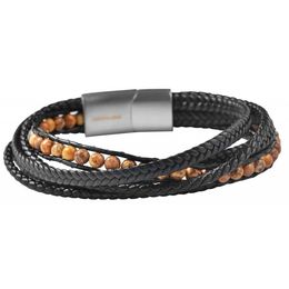 Adelia&acute;s Edelstahlarmband ADELIA&acute;S "Unisex Armband aus Edelstahl" Gr. 19, braun silber, Armb&auml;nder, Damen, 19, Edelstahl, Edelstahlarmband