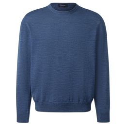 Strickpullover Maerz Muenchen "Maerz Muenchen 490500 Strickpullover Herren Bekleidung", Herren, Gr. 48, blau, 100% Wolle, Rundhals, Pullover Strickpullover
