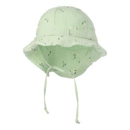 Topomini Baby Musselin-M&uuml;tze mit Blumen-Muster