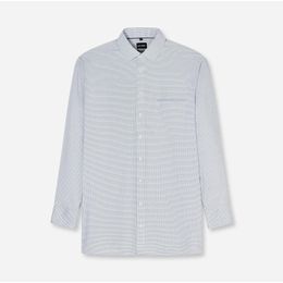 Langarmhemd OLYMP "Big & Tall", Herren, Gr. 50, N-Gr, gr&uuml;n, Web, Obermaterial: 100% Baumwolle, gemustert, normal, 2-Knopf-Manschette, Hemden, New Kentkragen, comfort fit, b&uuml;gelfrei
