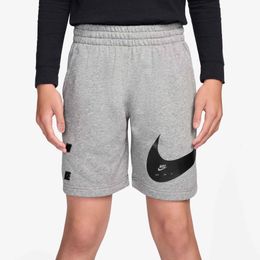 Trainingsshorts Nike Sportswear "K NSW CLUB FT SHORT BRAND NG", Jungen, Gr. L, N-Gr, dk grau heat, Obermaterial: 80% Baumwolle, 20% Polyester, Hosen, f&uuml;r Jugendliche und Kinder, sportlicher Stil