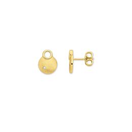 OROLINO Ohrringe Gold 585 glanz/matt mit 2x Brillant 0,02ct.