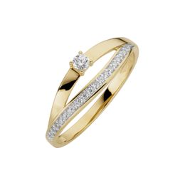 OROLINO Ring 333/- Gelbgold glanz synth. Zirkonia