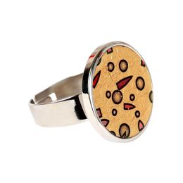 DeMarie Ring Edelstahl mit Silber-/Goldeinlage