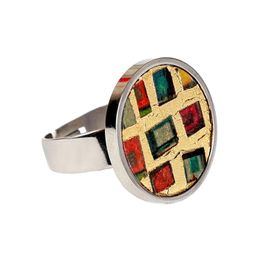 DeMarie Ring Edelstahl mit Silber-/Goldeinlage